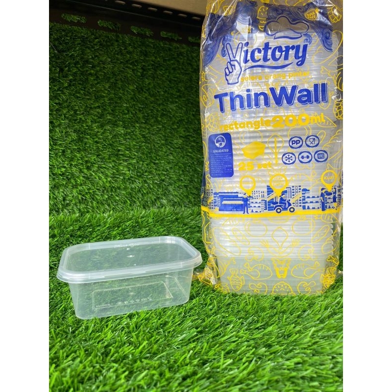 Jual Victory Thinwall Rectangle 200ml 250ml 300ml 500ml 650ml 750ml
