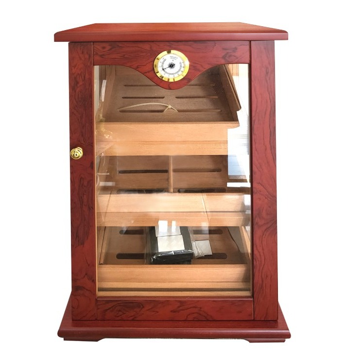 Jual Display Cigar Humidor with 4 Glass Sides & Angled Trays | Shopee ...