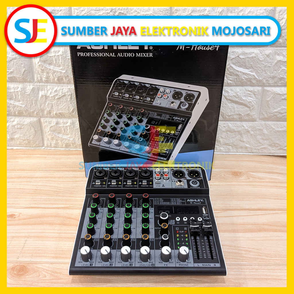 Jual Mixer Ashley M House 4 / Mixer Audio 4 channel Bluetooth | Shopee Indonesia
