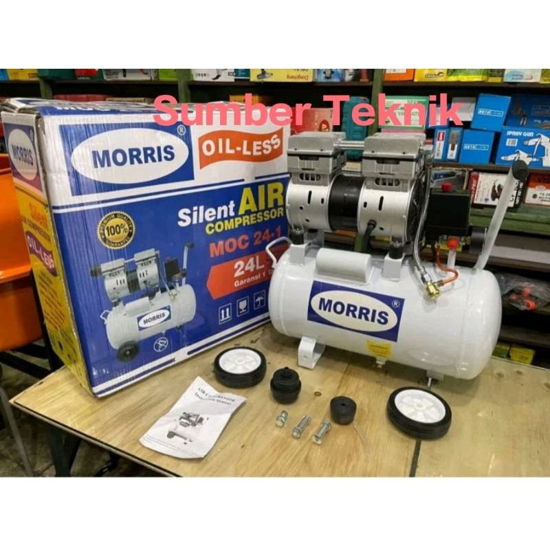 Jual KOMPRESSOR PORTABLE MORRIS 1HP 24L | Shopee Indonesia