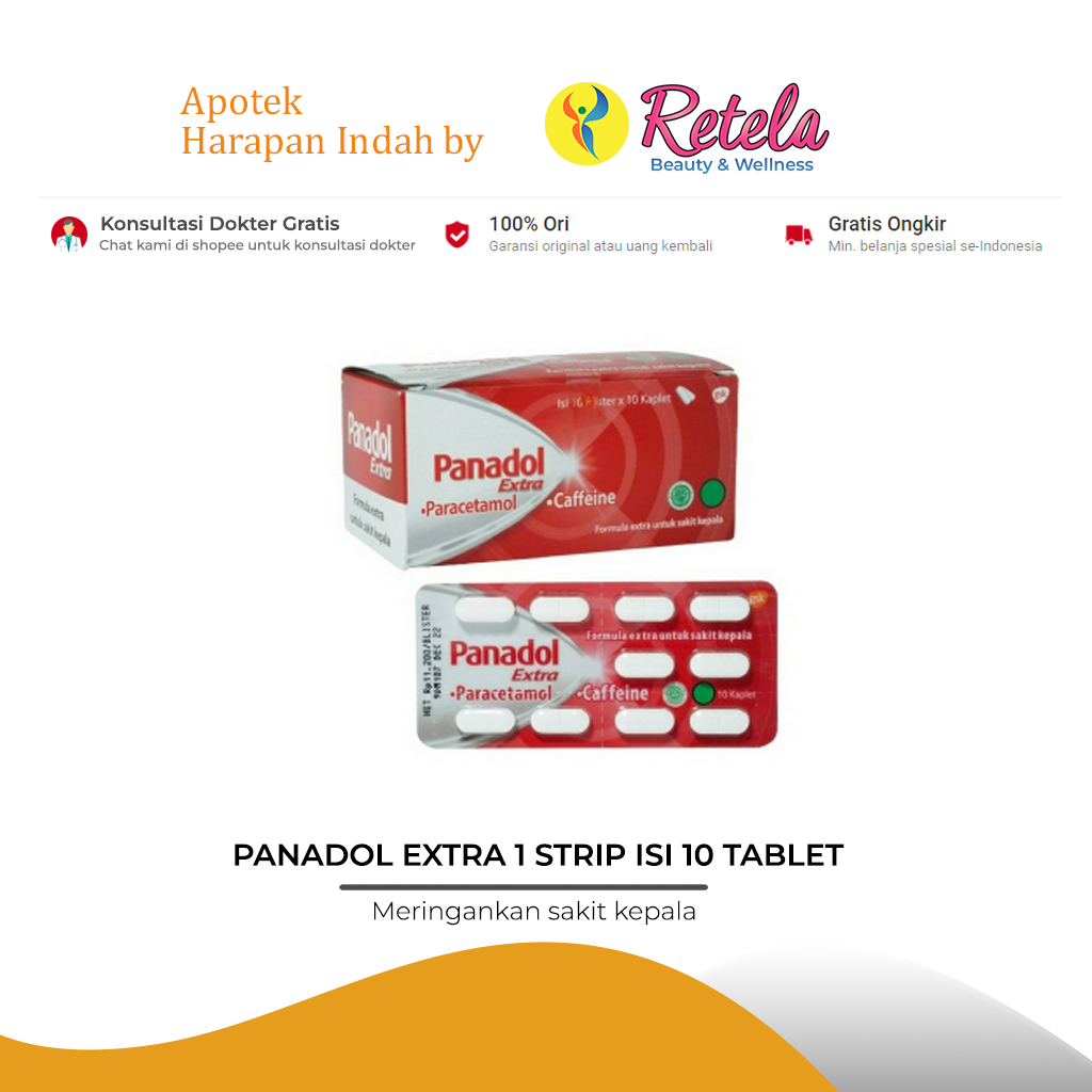 Jual PANADOL EXTRA 1 STRIP ISI 10 TABLET | Shopee Indonesia