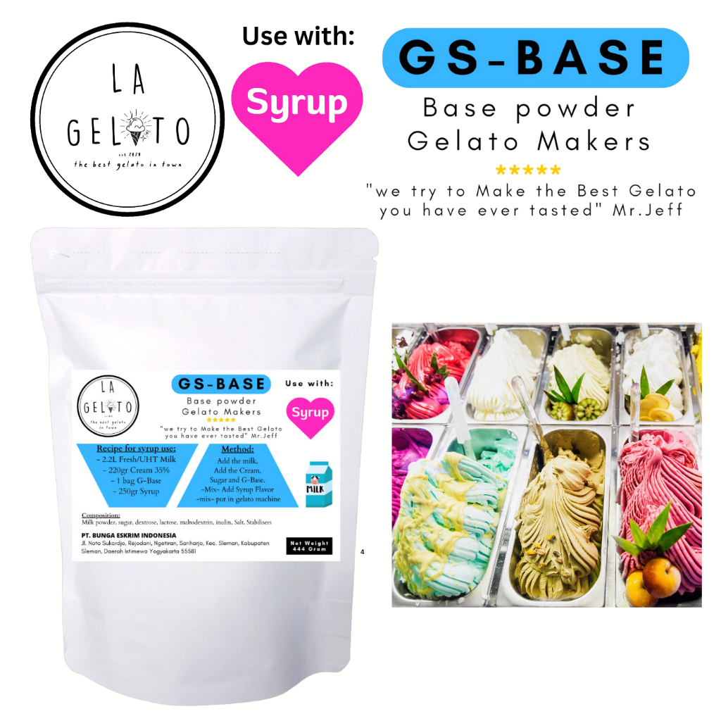 Jual GS-BASE untuk Sirup - Gelato Base Powder untuk Bin 5 Liter - Pakai ...