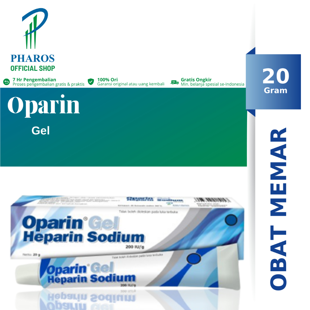 Jual Oparin Gel 20 Gram / Heparin Sodium / Pembekuan Darah / Cedera ...