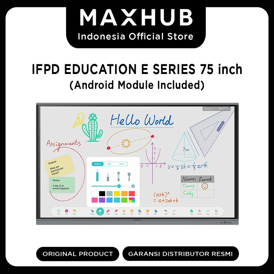 Jual MAXHUB E7520 IFPD Education E Series 75 inch Android Module Included | Shopee Indonesia