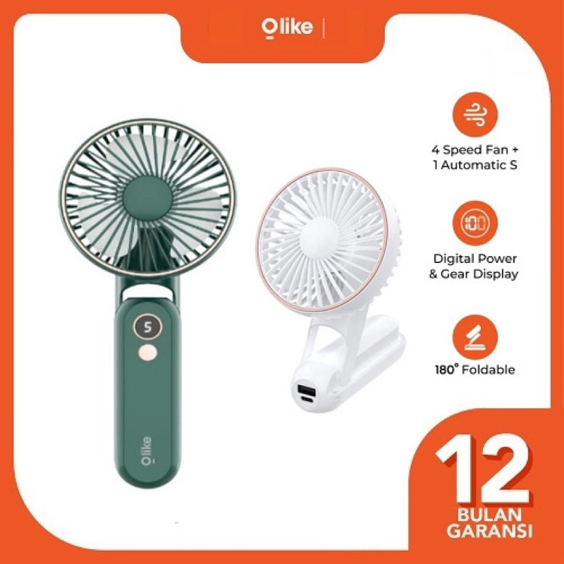 Jual OLIKE PF1 Mini Fan Portable 2000mah Kipas Angin Mini Foldable 3in1 ...