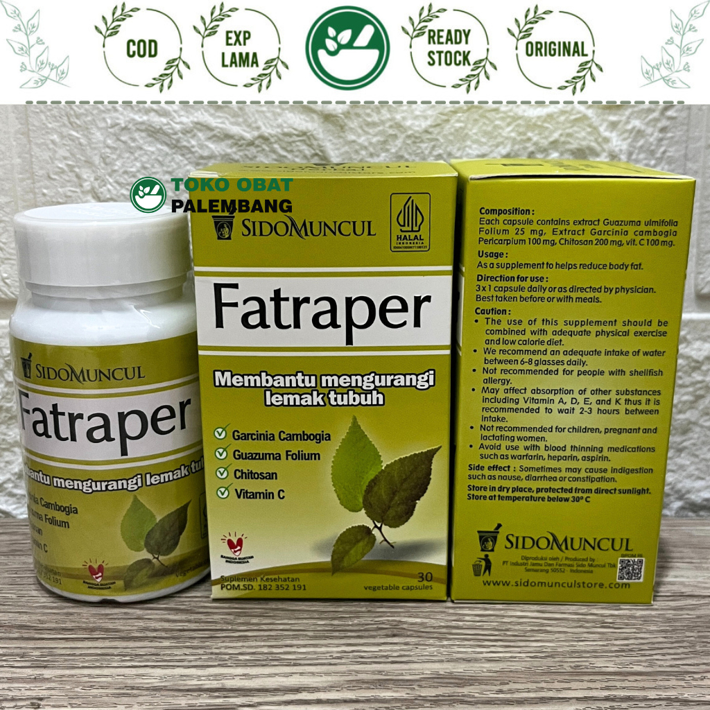 Jual SIDOMUNCUL FATRAPER 30 KAPSUL MENGURANGI LEMAK FAT RAPER OBAT ...
