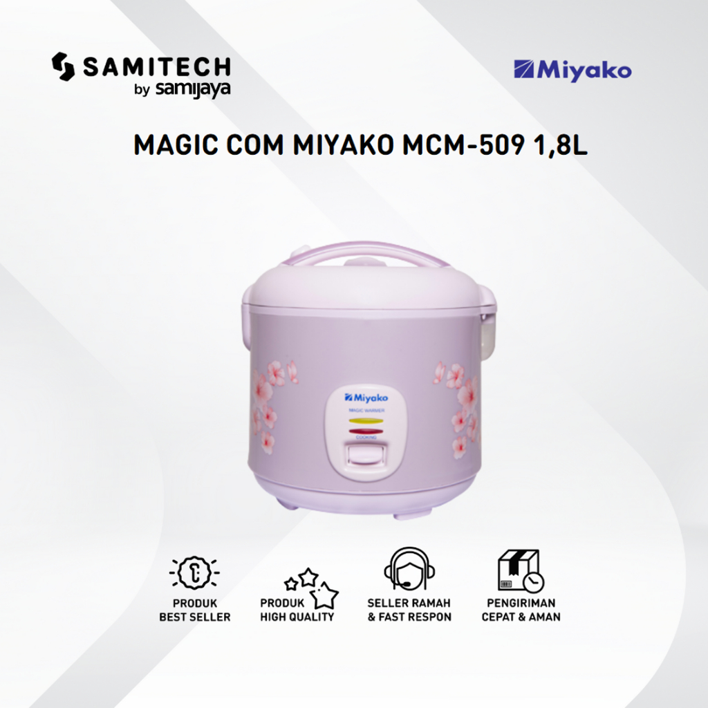 Jual MAGIC COM MIYAKO RICE COOKER 1.8 LITER MCM-509 MCM509 509 ...