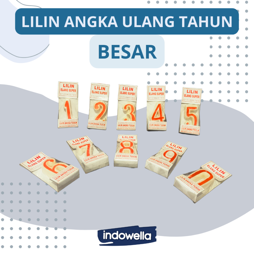 Jual Lilin angka besar dan kecil (sertakan angka yang di pesan ...
