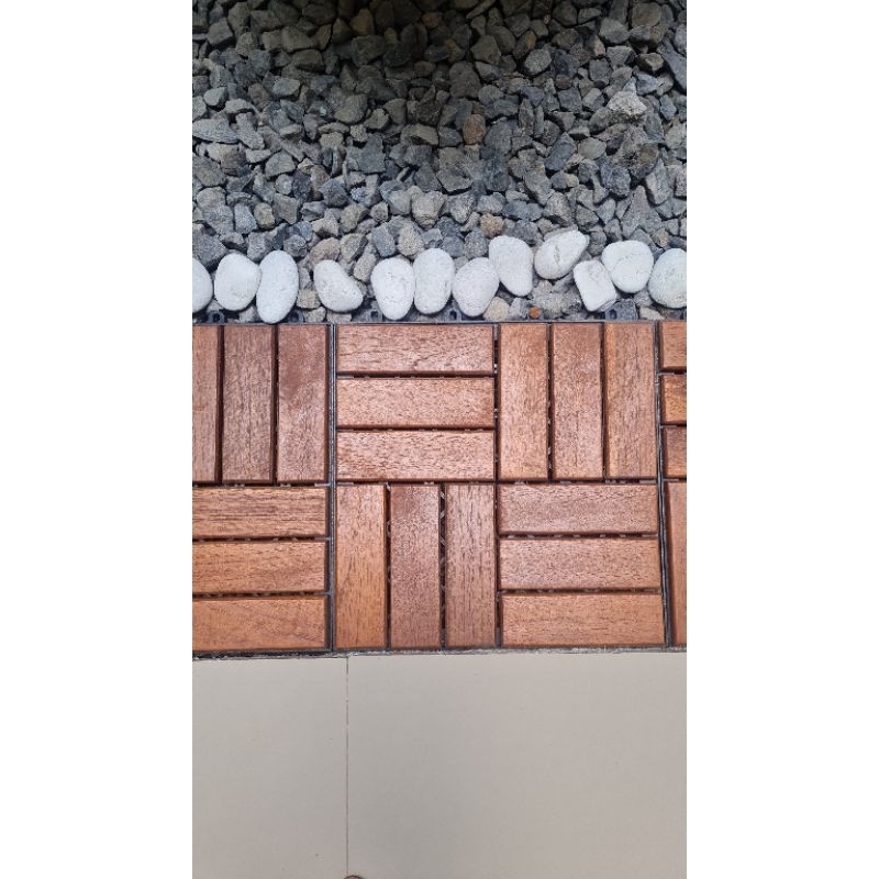 Jual Produsen Lantai Ubin Parquete Decking Tile Kayu Jati 30 x 30 cm ...