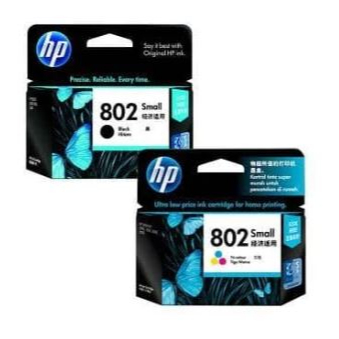 Jual tinta printer hp 802 black,colours cartridge deskjet | Shopee ...