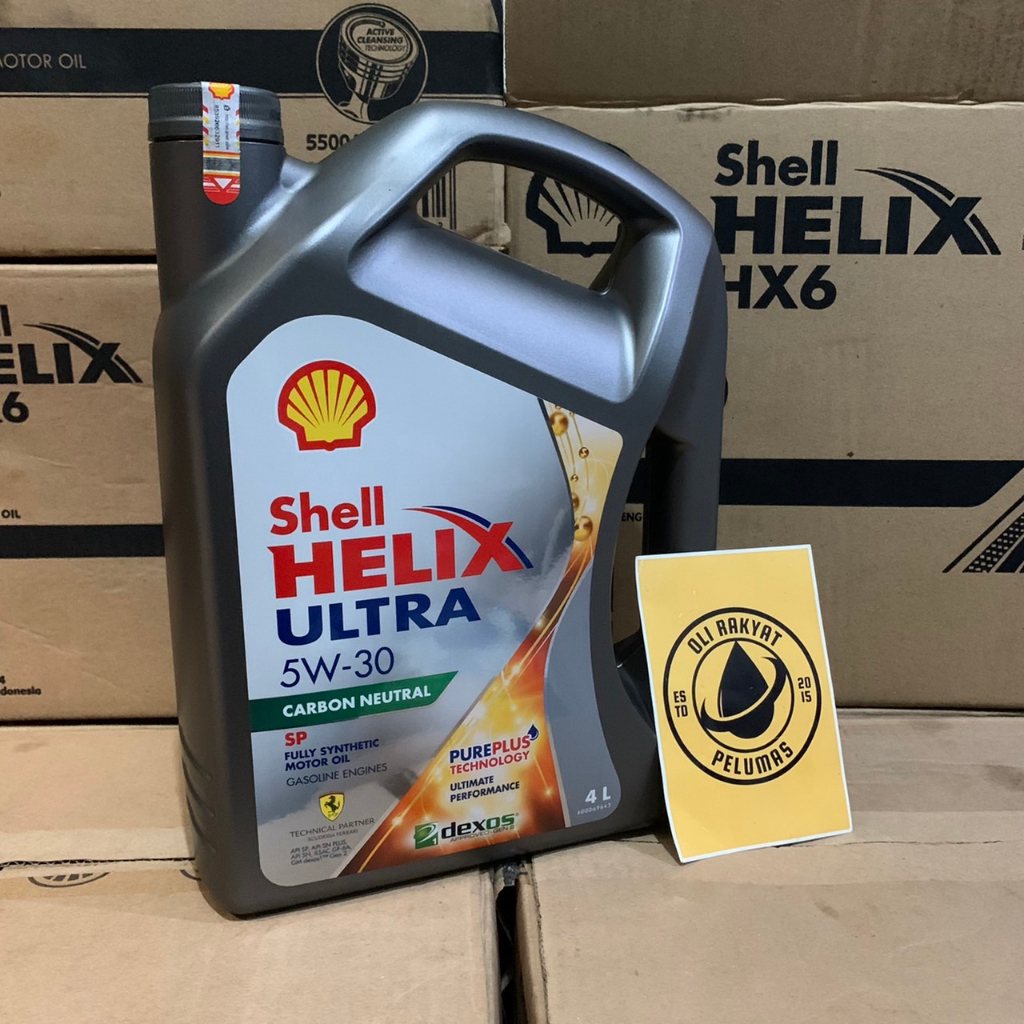 Jual OLI MOBIL SHELL HELIX ULTRA 5W-30 4 LITER | BARCODE HIJAU ( OLI ...