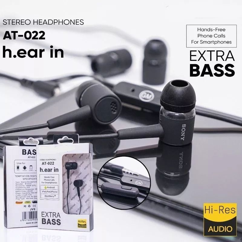 Jual HF Headset Handsfree King Bass AT 022 | Shopee Indonesia