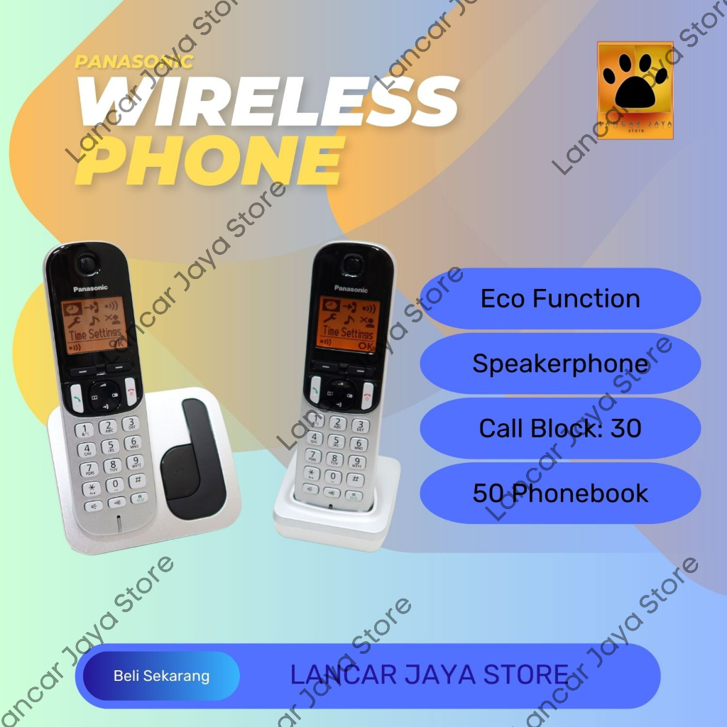 Jual Telepon Wireless Panasonic KX-TGC212 - 2 handset With Loudspeaker | Shopee Indonesia