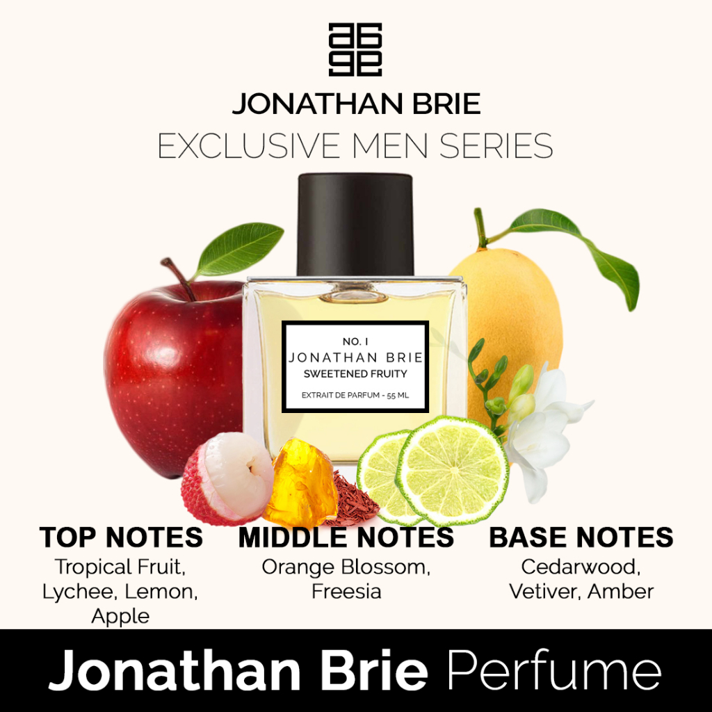 Jual Parfum Pria Aroma Sweetened Fruity - Jonathan Brie Perfume 55 ml ...
