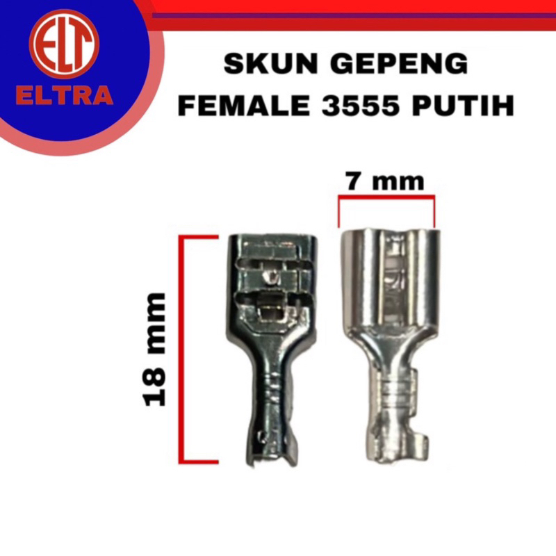 Jual Skun gepeng male / female 3555 2832 skun pcb kuningan putih ...