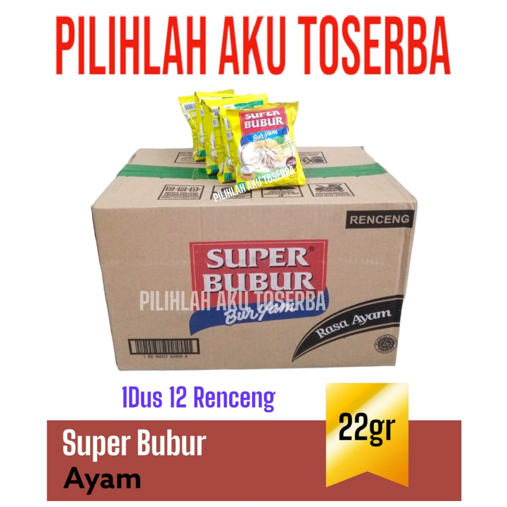 Jual Super Bubur BURYAM Bubur Ayam @22 Gr - ( HARGA 1 DUS isi 12 ...