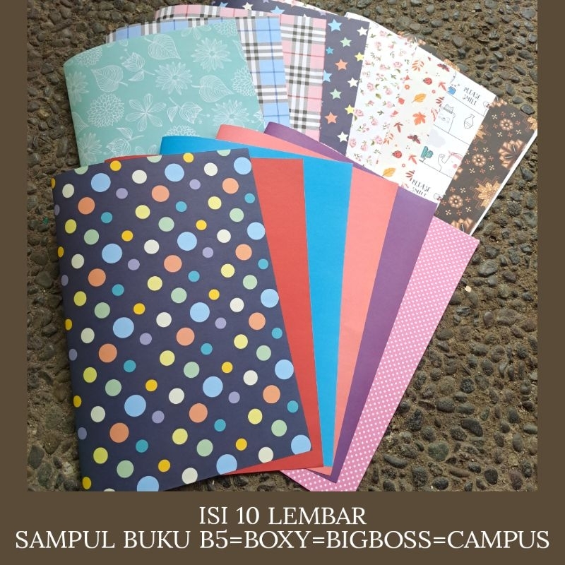 Jual Sampul buku isi 10 B5 big bos campus boxy shabby cute animal bunga ...
