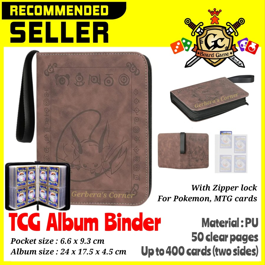 Jual TCG Album Binder with Zipper Lock Pokemon MTG Card | Shopee Indonesia