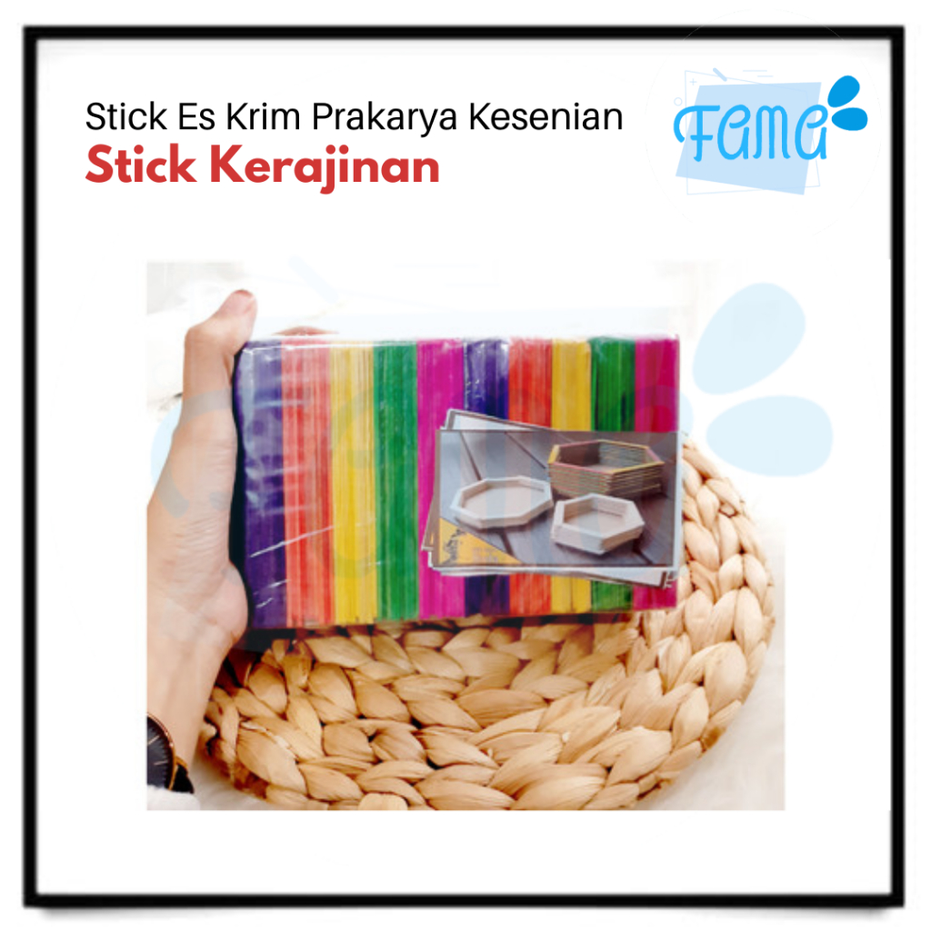 Jual Stick Es Krim Prakarya Kesenian Sekolah / Stick Ice Cream Warna ...