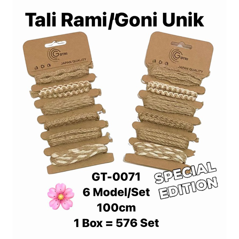 Jual TALI RAMI/TALI GONI 100cm DEKORASI KERAJINAN TANGAN GOTRI GT-0071 ...