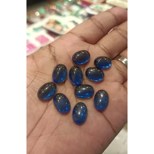 Jual Batu king safir polos 10x14 blue sapir harga satuan grosir ...
