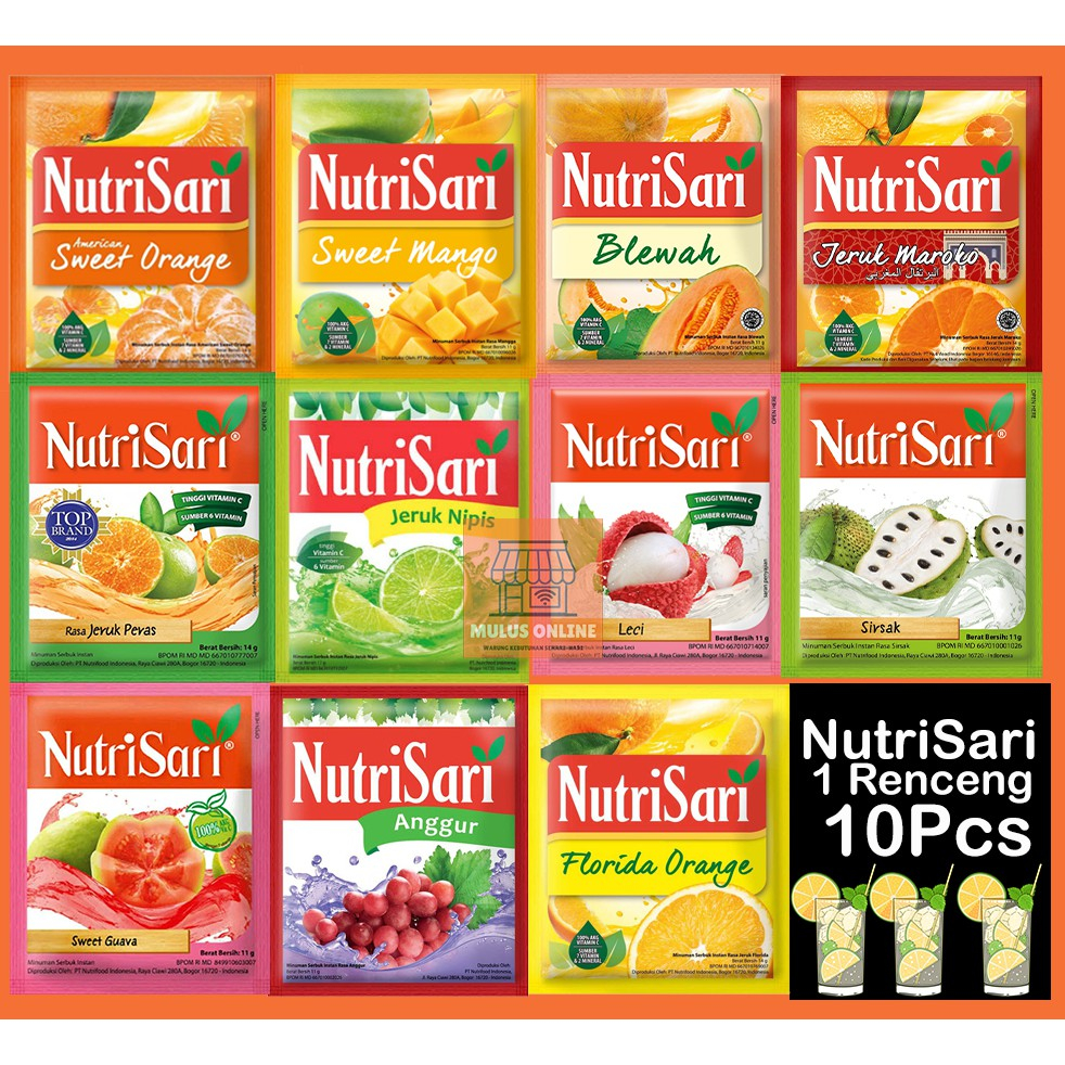 Jual NUTRIFOOD NUTRISARI 10 SACHET ALL VARIAN | Shopee Indonesia