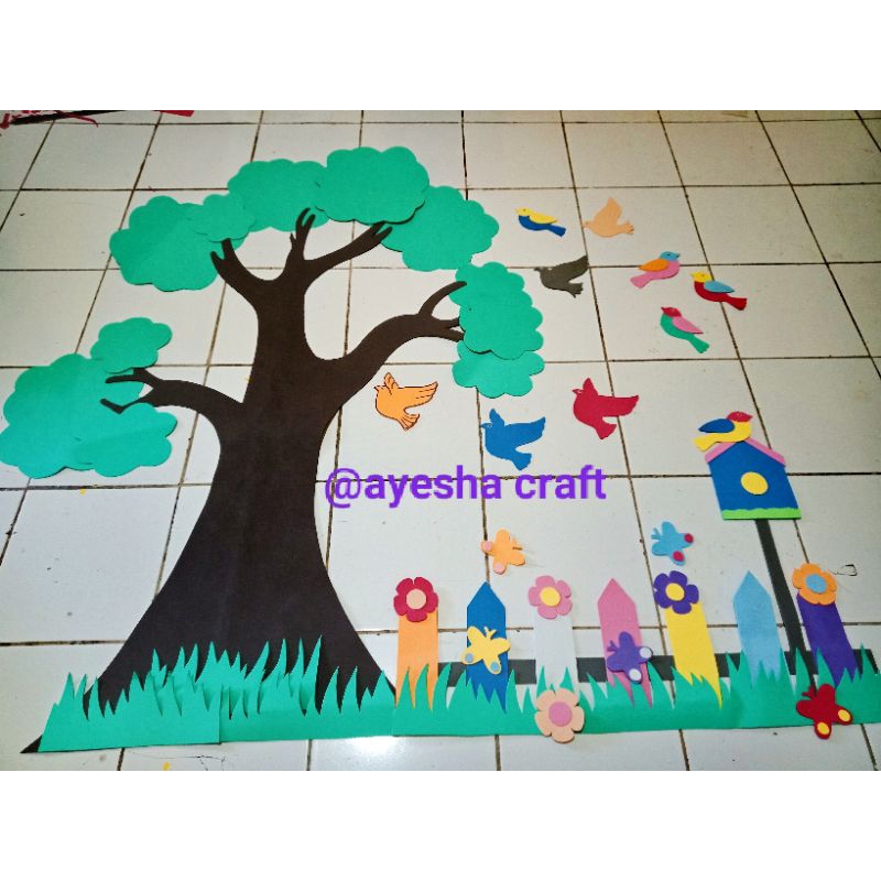 Jual 1 set -+(150cmx120cm) Hiasan dinding pohon literasi | Shopee Indonesia