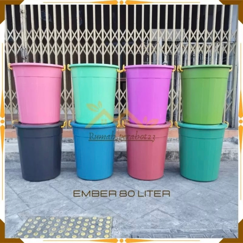 Jual KHUSUS INSTAN Ember Air Plastik + Tutup 80 Liter Warna / Ember Air ...