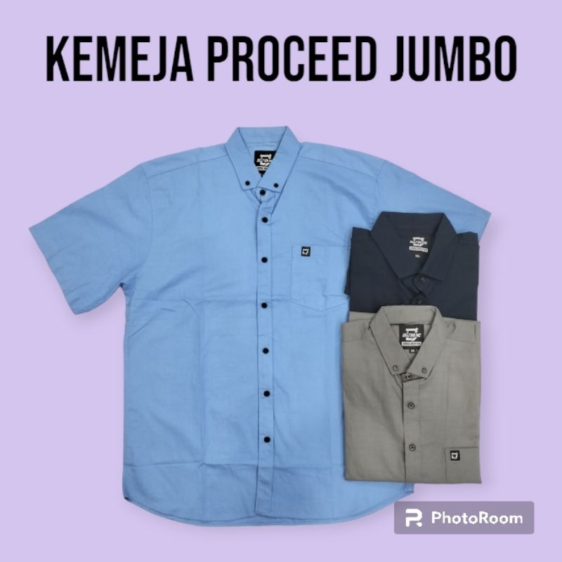 Jual Hem Polos Lengan Pendek Jumbo By Proceed | Shopee Indonesia