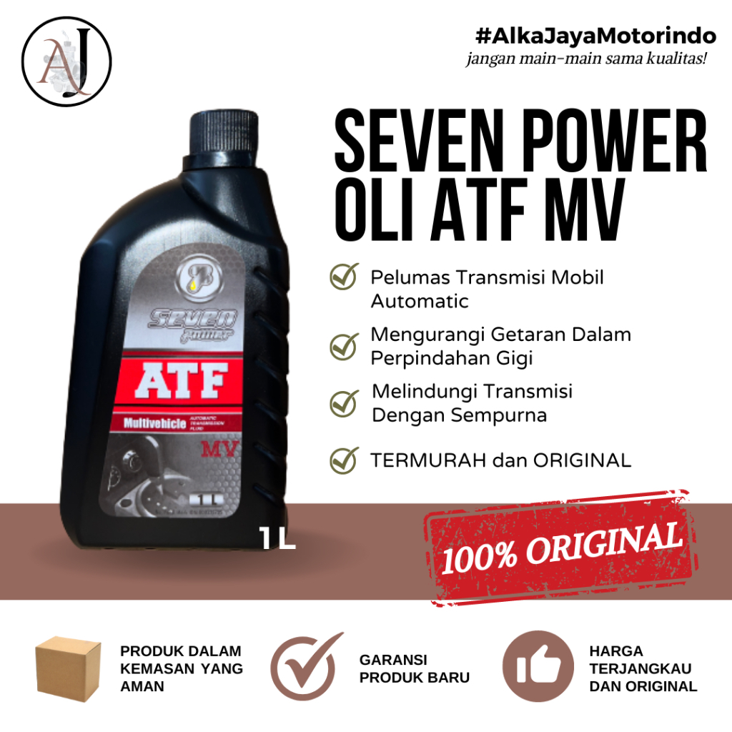 Jual SEVEN POWER OLI ATF MV 1L (POWER STEERING & TRANSMISI MATIC), ALKA ...