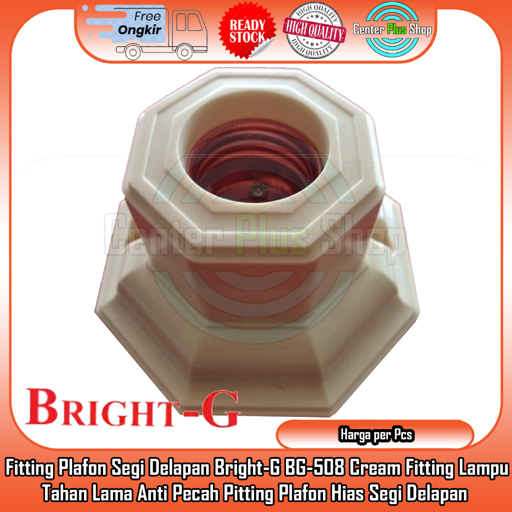 Jual Fitting Plafon Segi Delapan Bright-G BG-508 Fitting Lampu Plafon ...