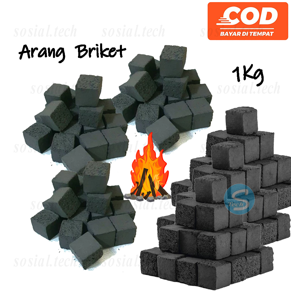 Jual Arang Briket 1Kg Arang Kotak Dadu Siap Panggang Arang Bakar | Shopee Indonesia