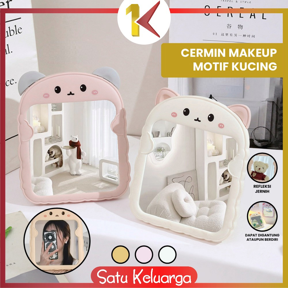 Jual SK-K153 Cermin Meja Rias Bentuk Kucing / Kaca Rias Make Up ...