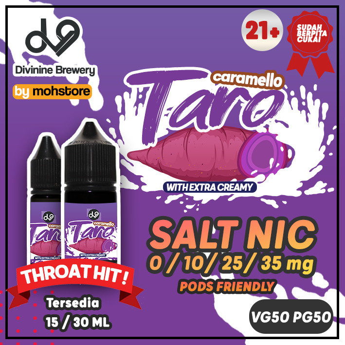 Jual Liquid Vape Dv9 Taro Caramello Creamy Salt Nic POD Friendly ...