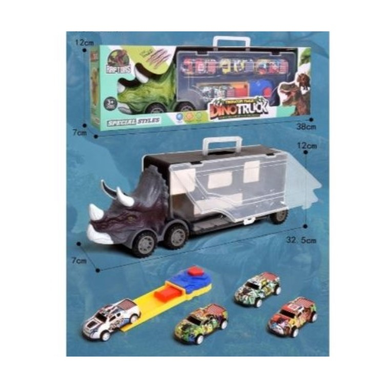 Jual Mainan Anak DINOSAUR TRUCK ISI 4 STORAGE CAR Dino Truck Mobil ...