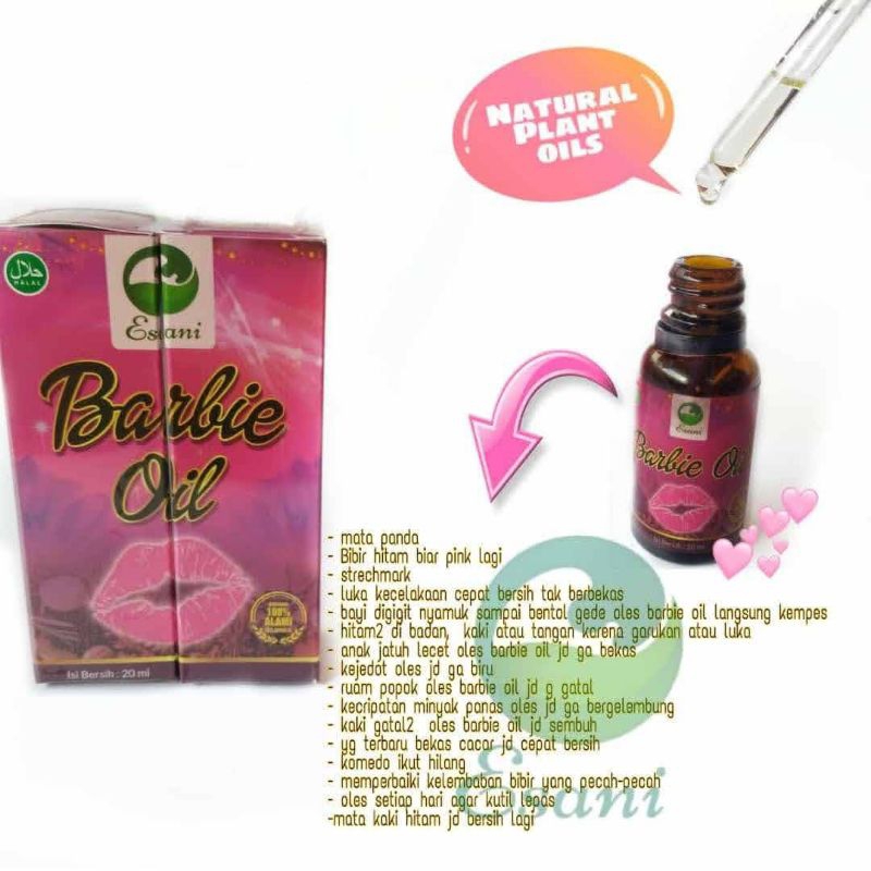 Jual Barbie oil ( Mengembalikan warna alami pada bibir ,mengurangi mata ...