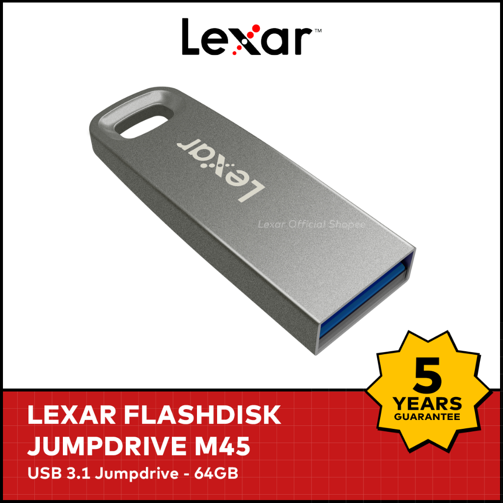 Jual Lexar Flashdisk JumpDrive M45 USB 3.1 Flash Drive - 64GB | Shopee ...