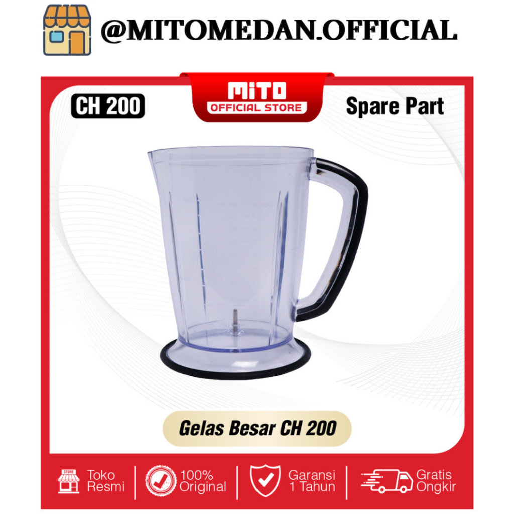 Jual SPARE PART MITOCHIBA Food Chopper CH200 Gelas Besar | Shopee Indonesia