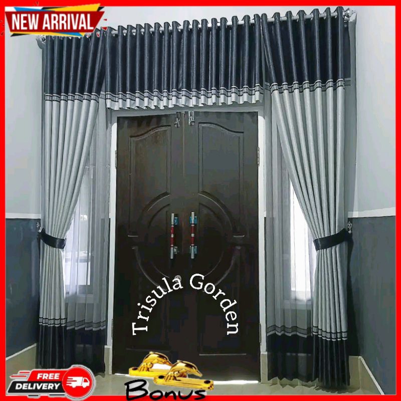 Jual Gorden Satu Set Korden Jendela dan Pintu Murah Import Motif Poni ...