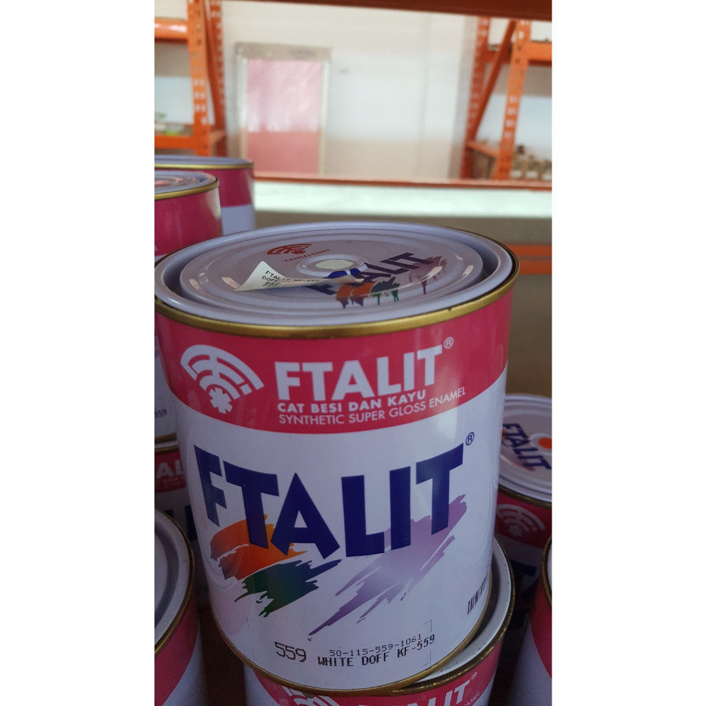 Jual FTALIT KF-559 Kansai Cat Minyak kayu / Cat besi 1L White Doff ...