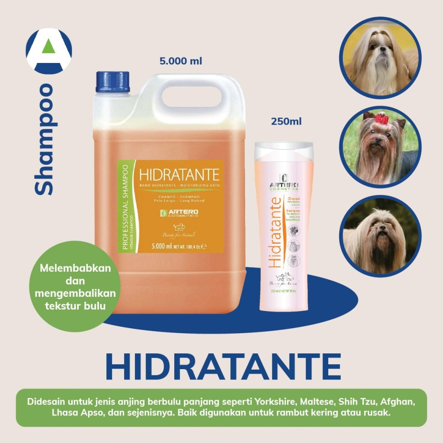 Jual Artero Hidratante 250 ml - shampoo anjing bulu jatuh bervolume | Shopee Indonesia