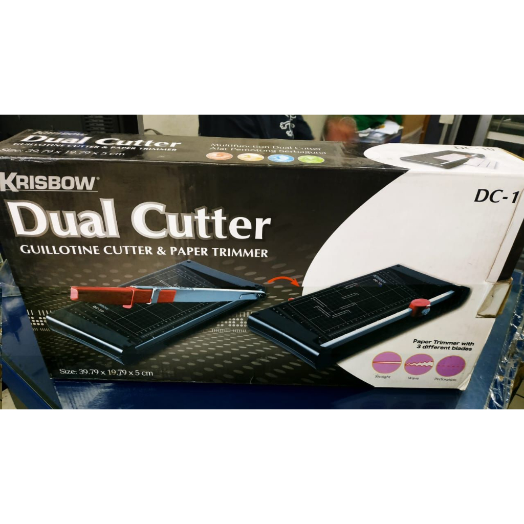 Jual paper cutter krisbow dual cutter new | Shopee Indonesia