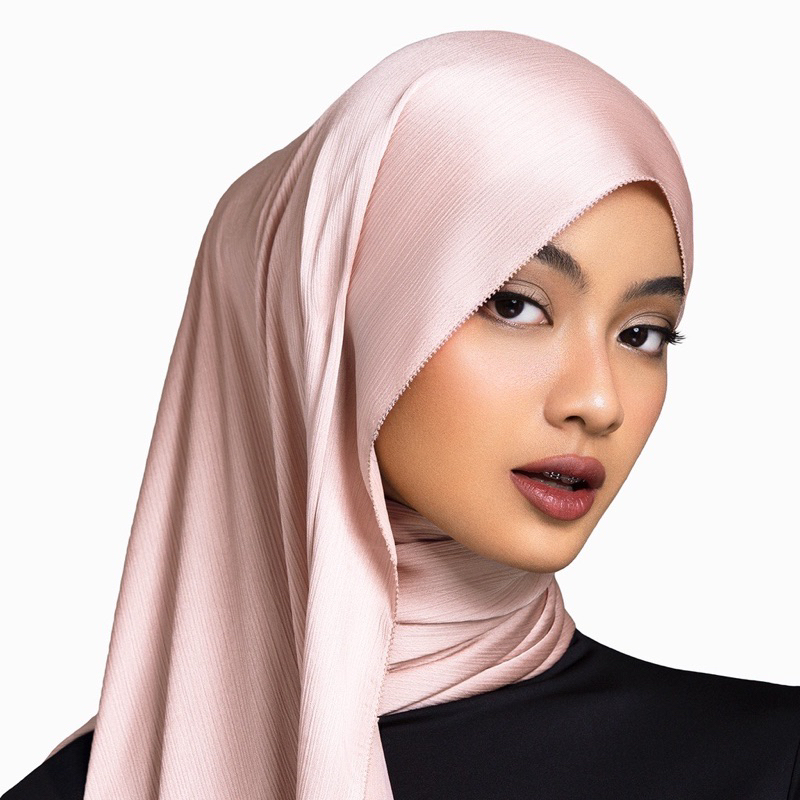 Jual Lafiye Premium Textured Silk Scarf Rosebay new | Shopee Indonesia