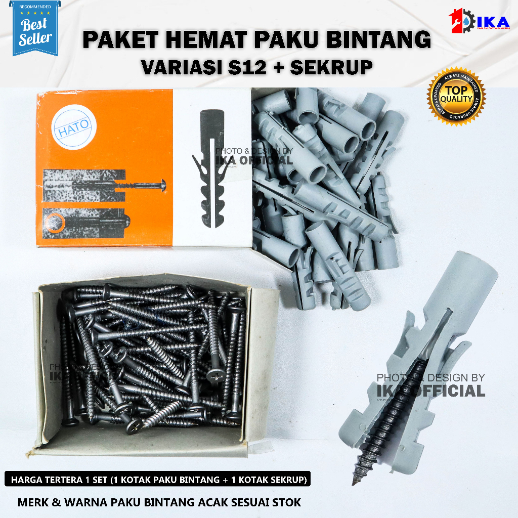 Jual DINABOLT S5 | S6 | S8 | S10 | S12 Dan SKRUP SET / SKRUP/PAKU/BAUT S8 + skrup warna abu-abu ...