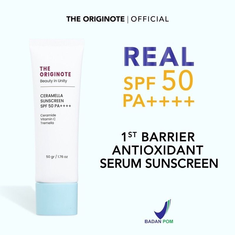 Jual The Originote Ceramella Sunscreen SPF50 PA+++ Serum Sunscreen ...