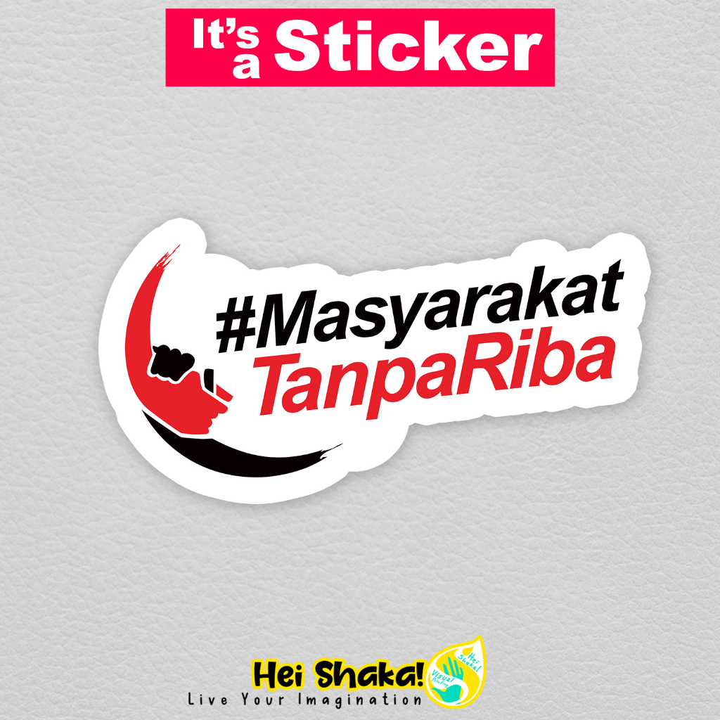 Jual Stiker Masyarakat Tanpa Riba Sticker Muslim Dakwah Kata Islam ...