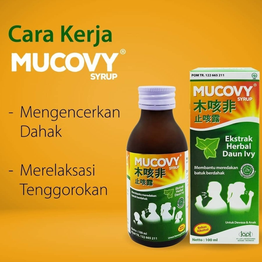 Jual Mucovy syirup100 ml Obat batuk herbal dari daun Ivy/Batuk berdahak ...