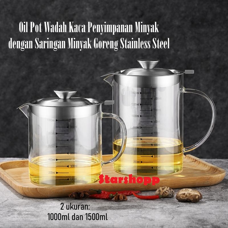 Jual Oil Pot Wadah Penyaring Minyak Tempat Penyaringan Minyak Goreng ...