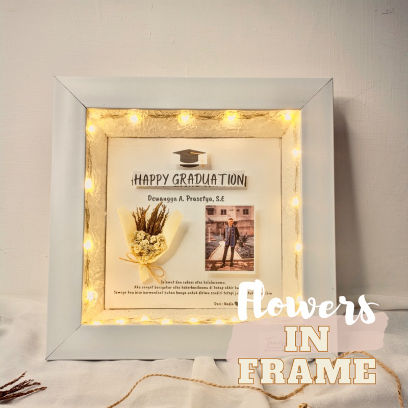 Jual FLOWER IN FRAME FLOWERS 3D FRAME BOX KADO WISUDA BINGKAI MAHAR ...