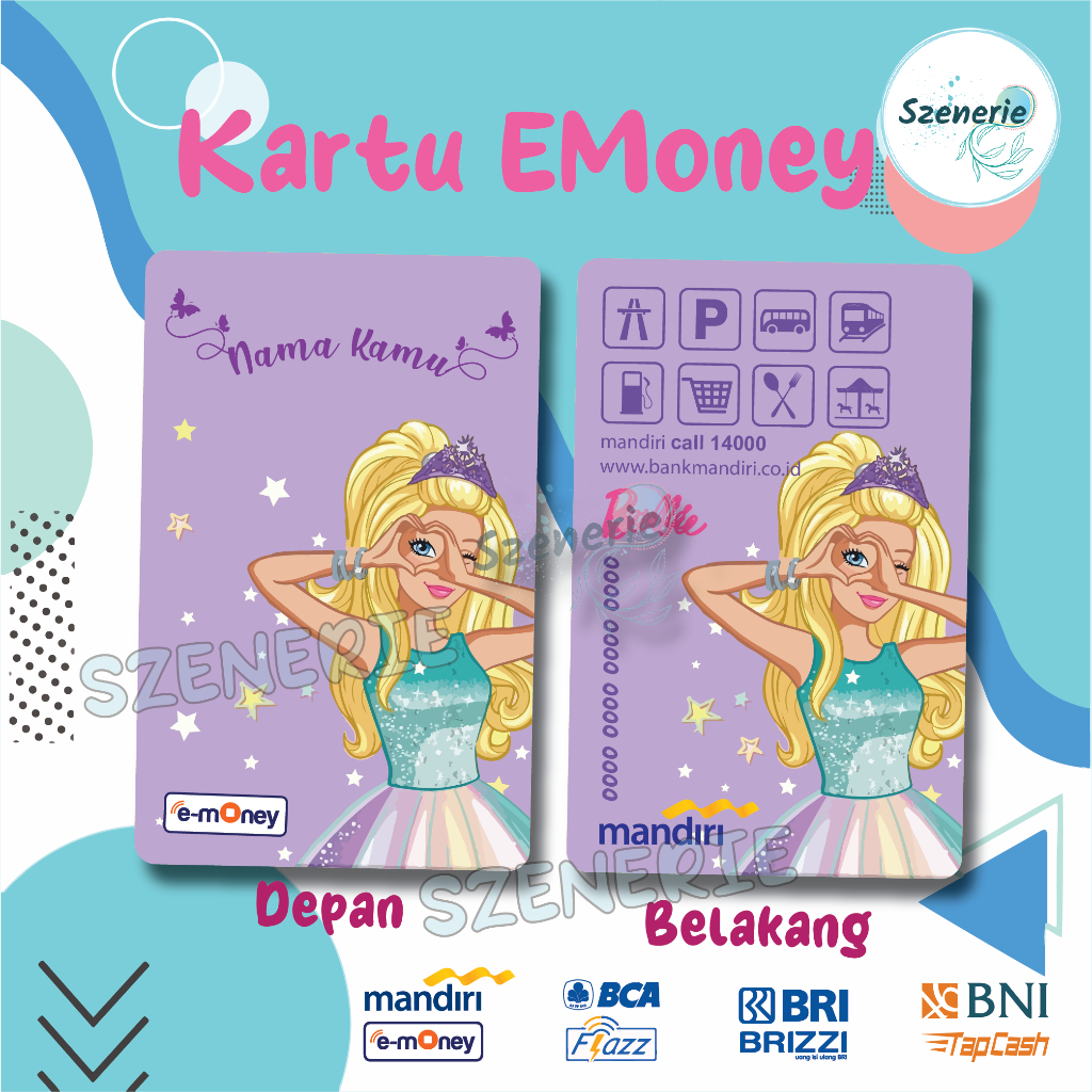 Jual Emoney Barbie Girl Cute Flazz gen 2 Kartu E-money Mandiri BCA ...